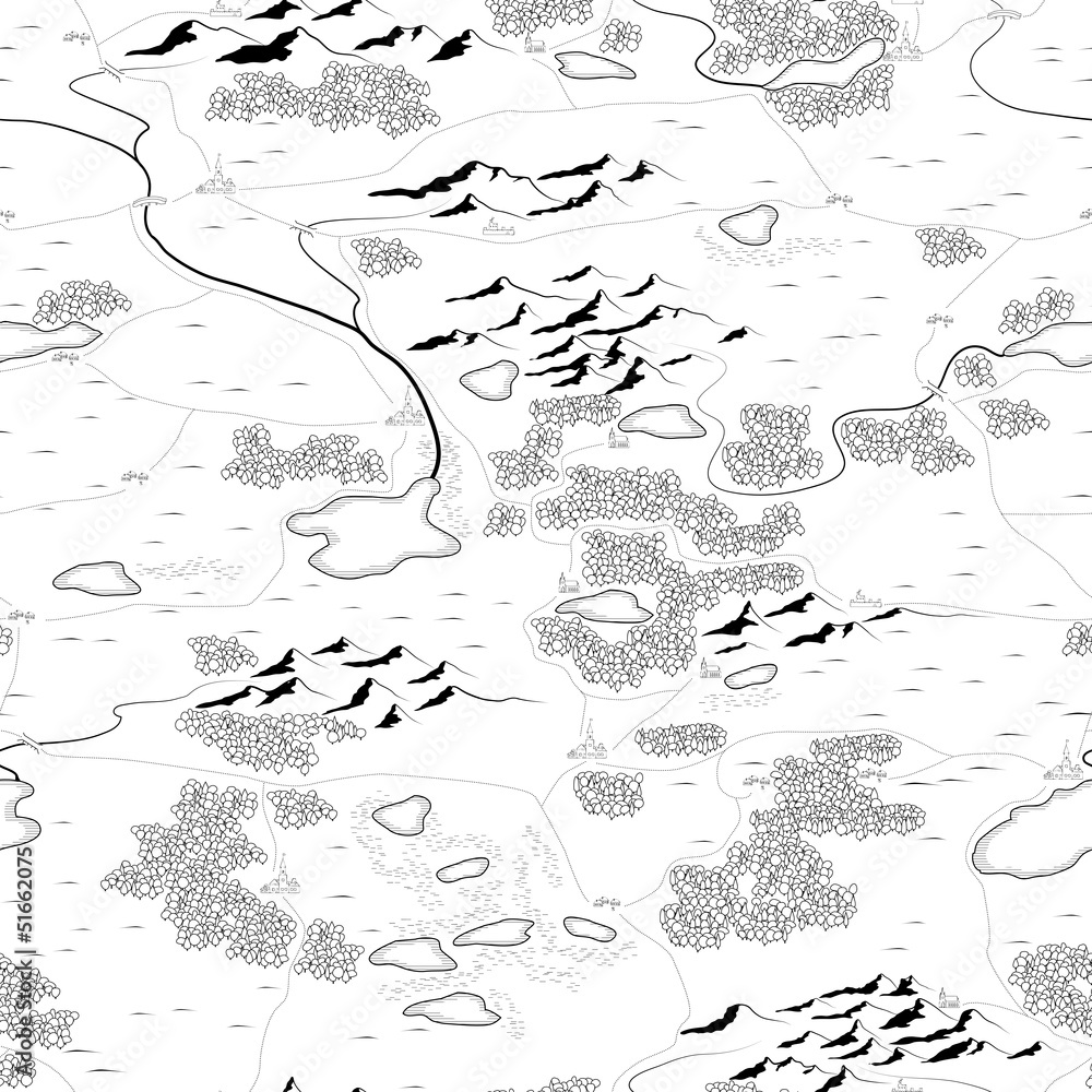 Seamless background of artistic painted map. Stock Vector | Adobe Stock