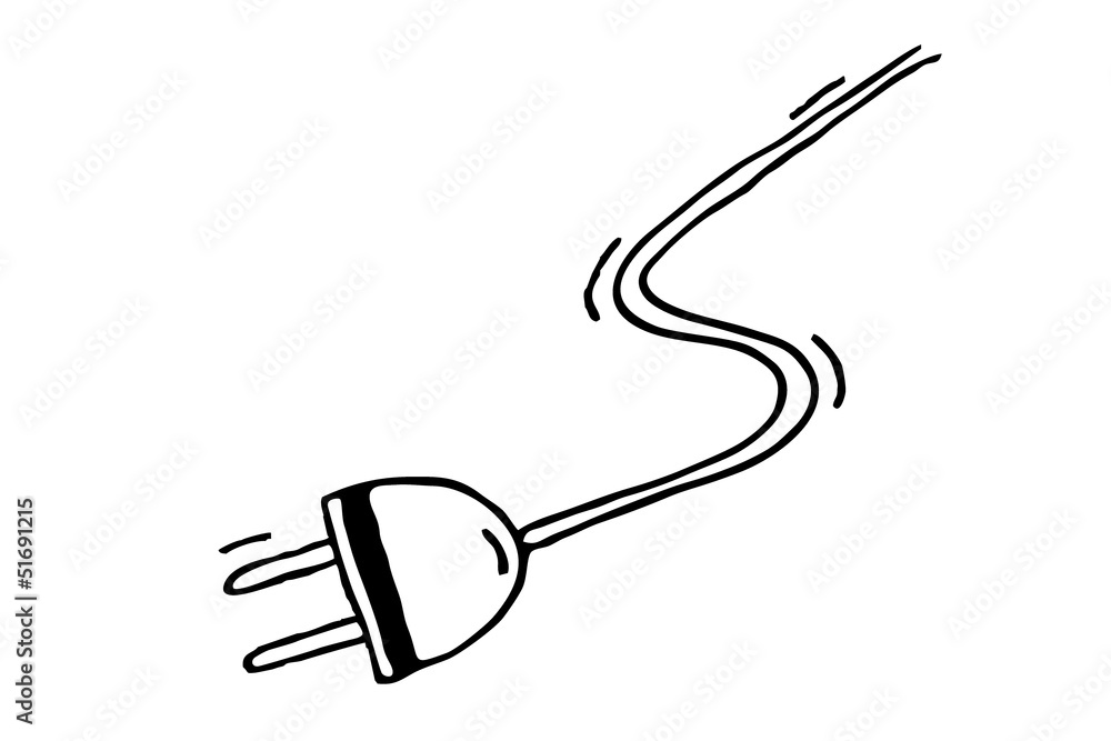 Stecker, Skizze - Zeichnung Stock Illustration | Adobe Stock