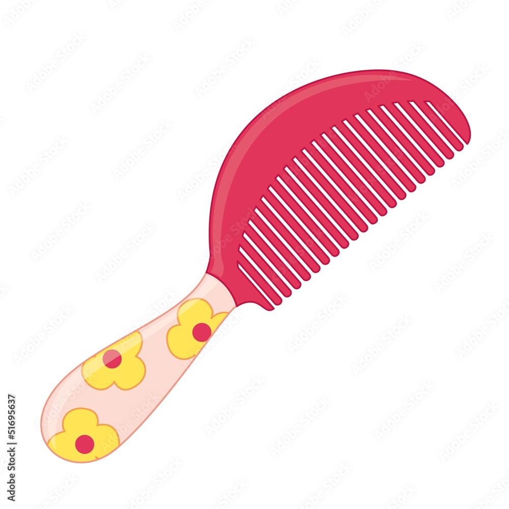 Cartoon comb. Vector illustration Stock Vector | Adobe Stock