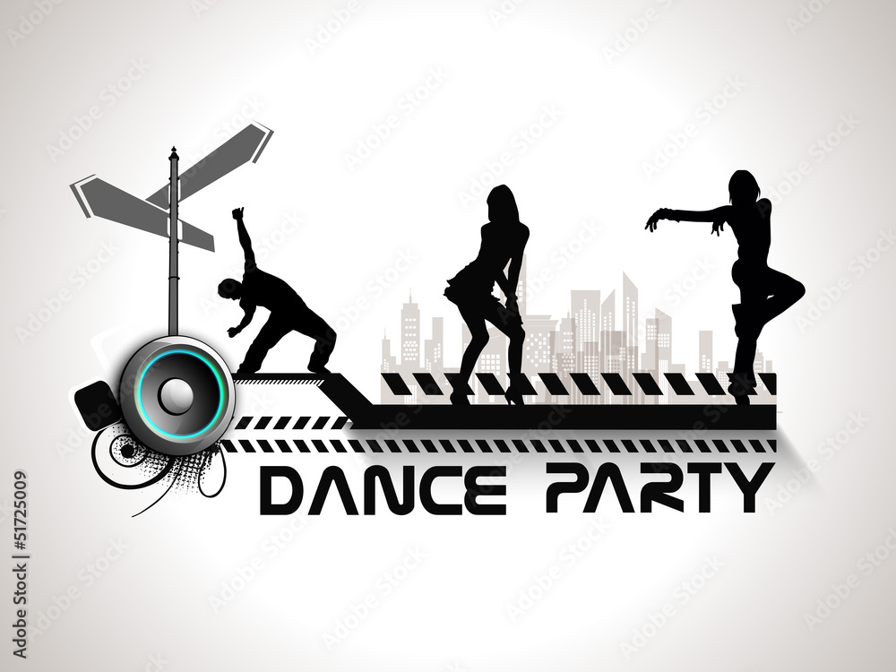 Dance Party Background Black And White