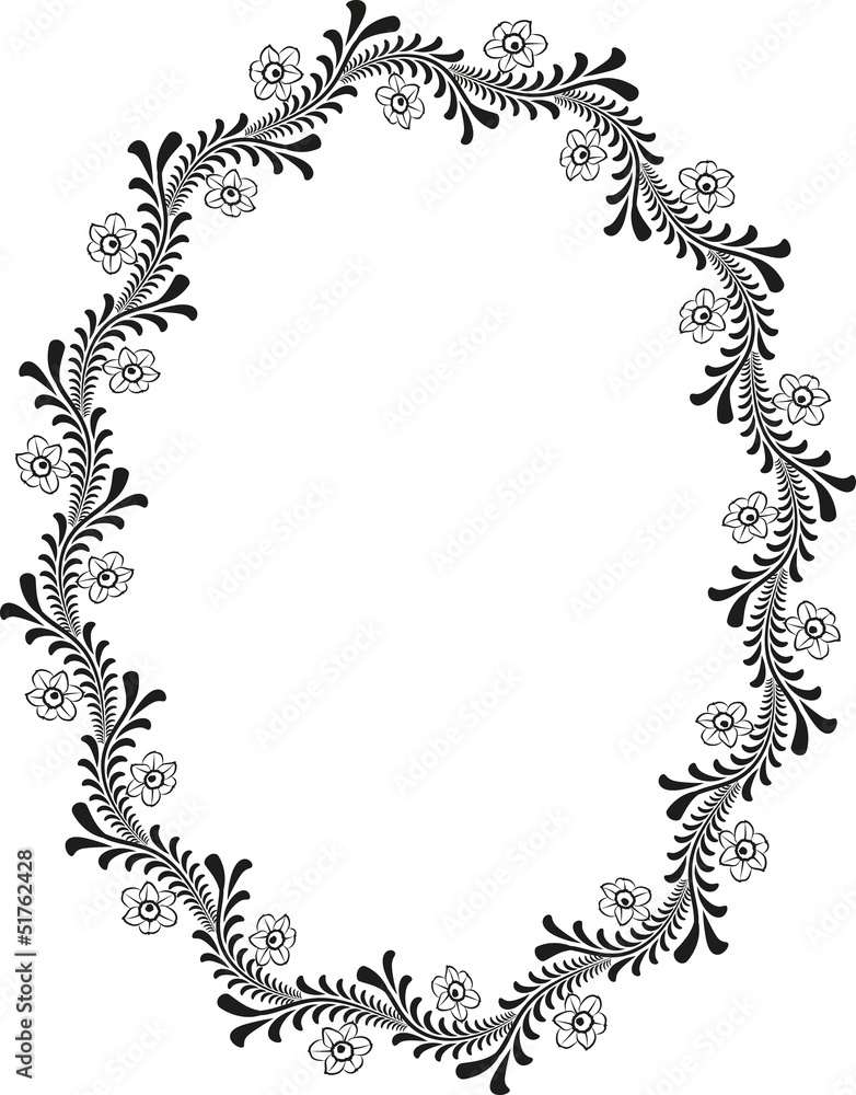 floral border Stock Vector | Adobe Stock