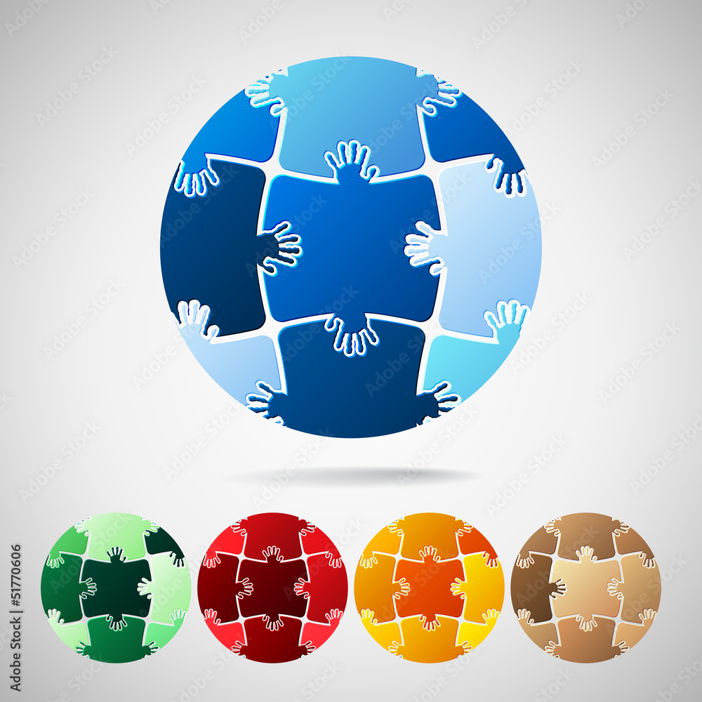 Earth Planet from puzzle pieces, vector illustration Stock Vector ...