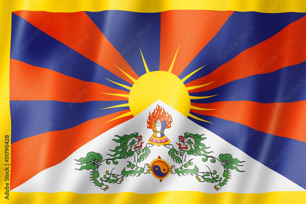Tibetan flag Stock Illustration | Adobe Stock