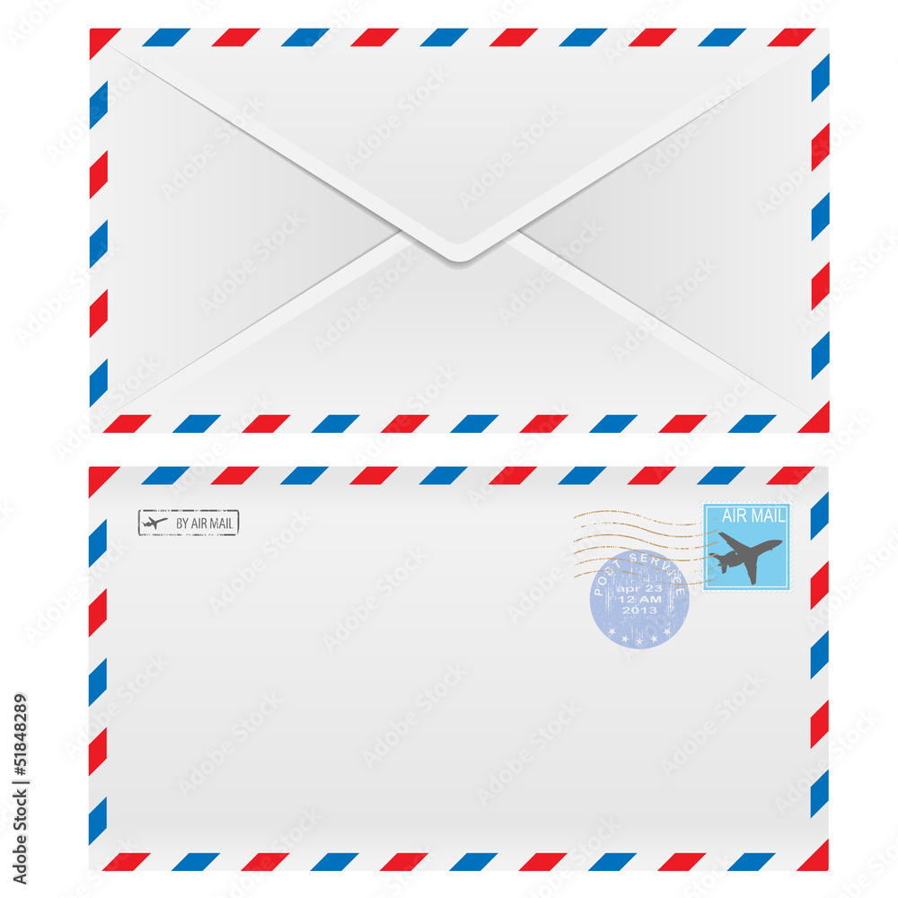 Air mail envelope Stock Vector | Adobe Stock