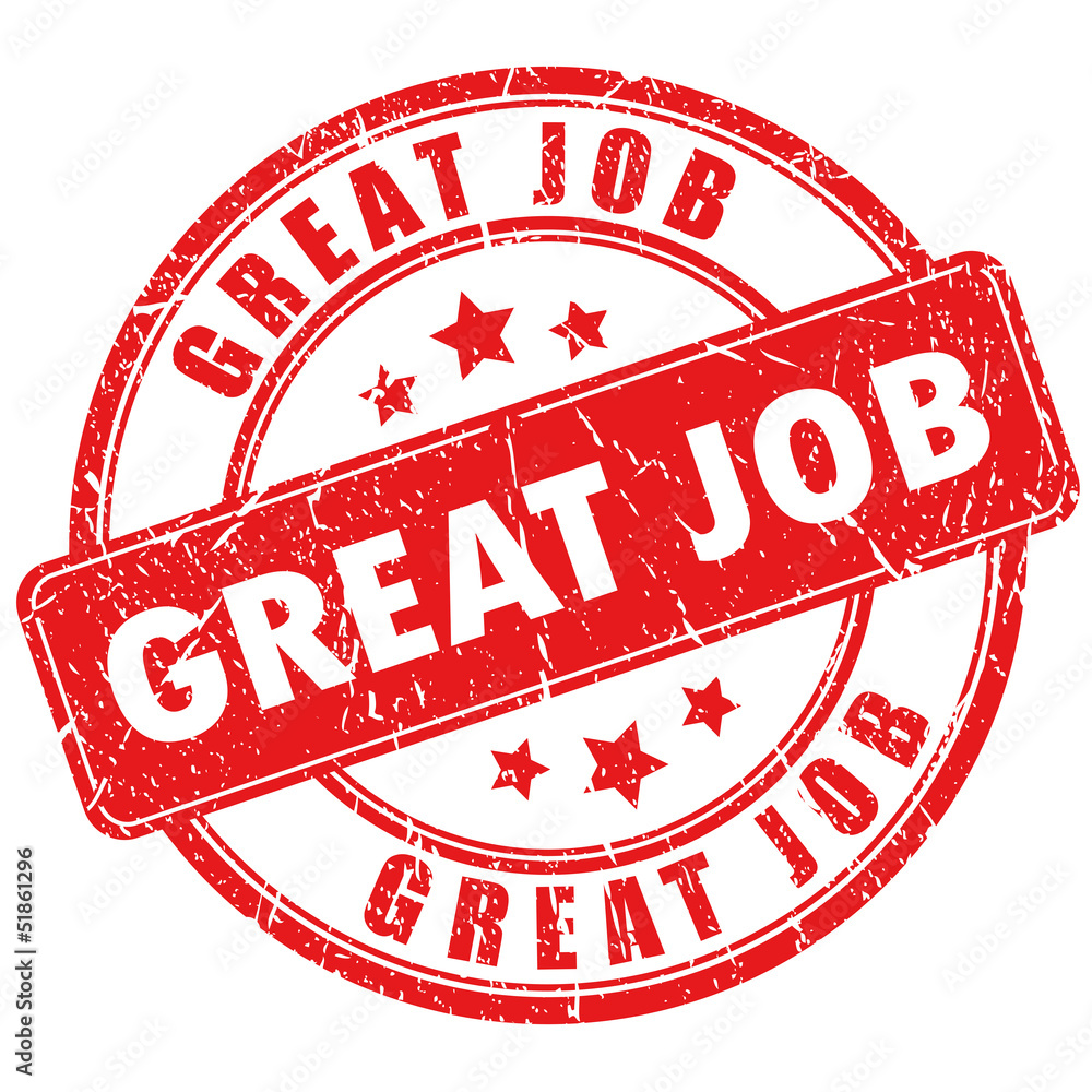 Vector great job stamp Stock Vector | Adobe Stock