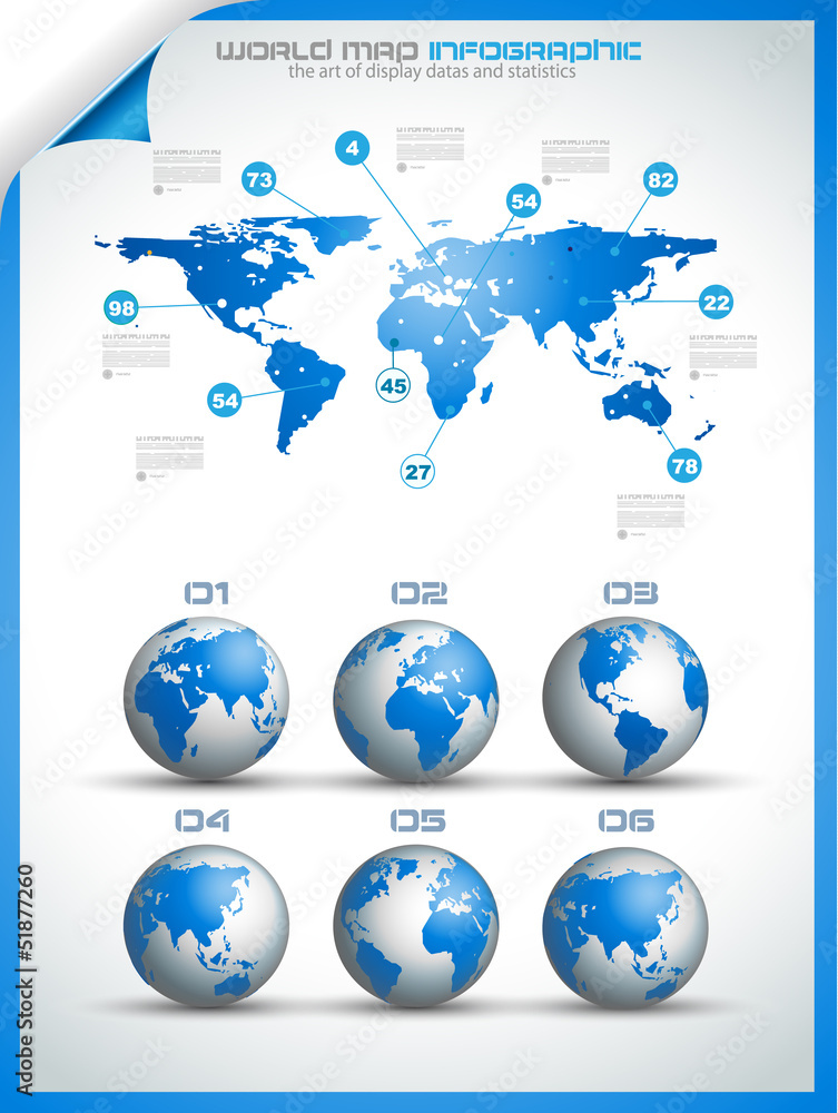 Infographic layout template with world maps. Stock Vector | Adobe Stock