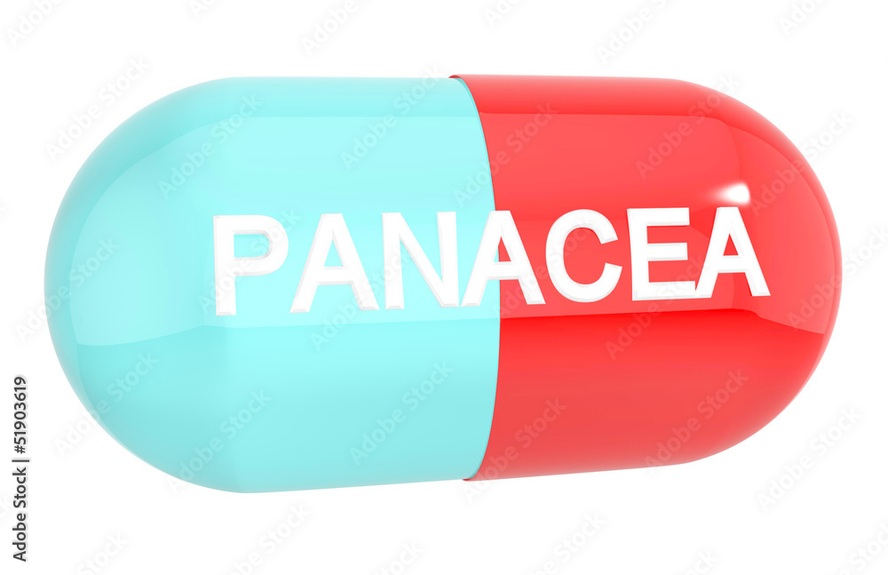 PANACEA pill capsule isolated on white background Stock Illustration ...