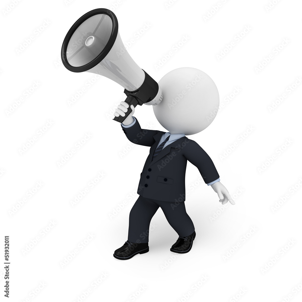 Person With Loudspeaker