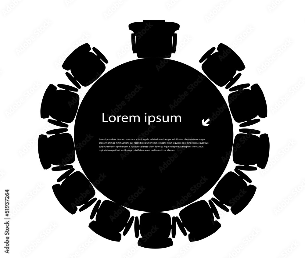 round table vector de Stock | Adobe Stock