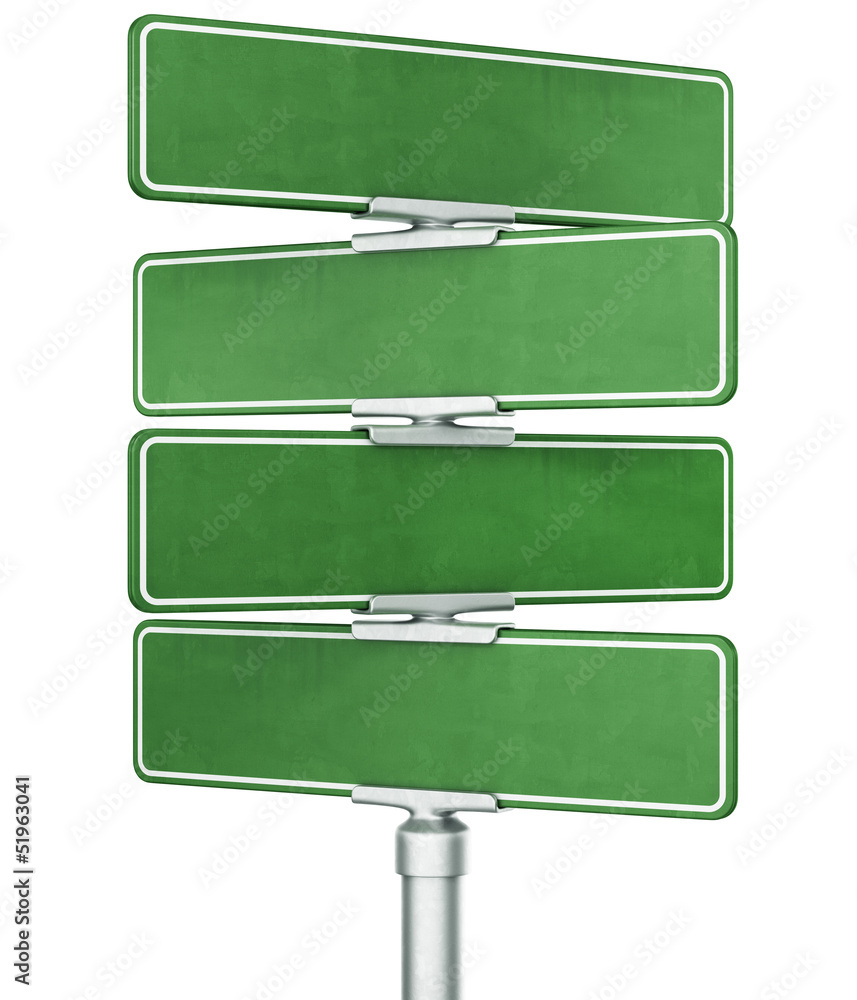 Empty street signs Stock Illustration | Adobe Stock