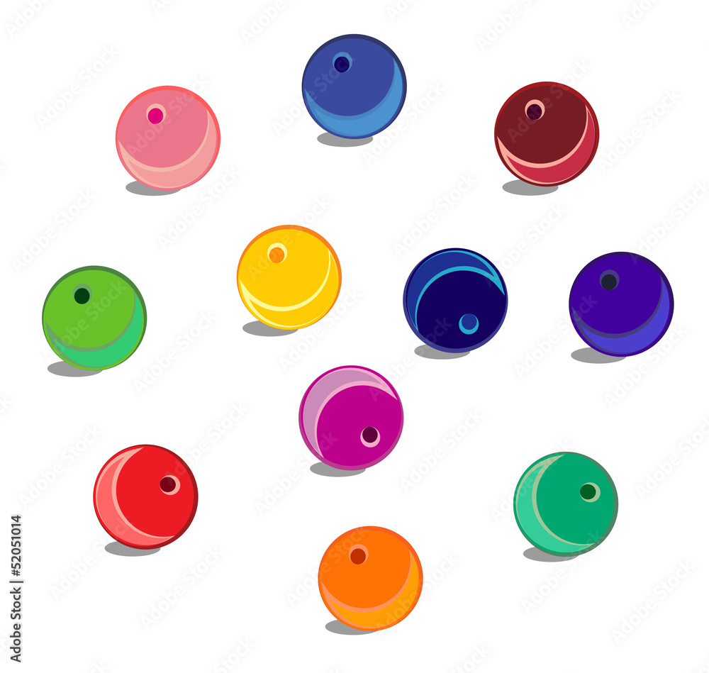 Colorful beads set Stock Vector | Adobe Stock