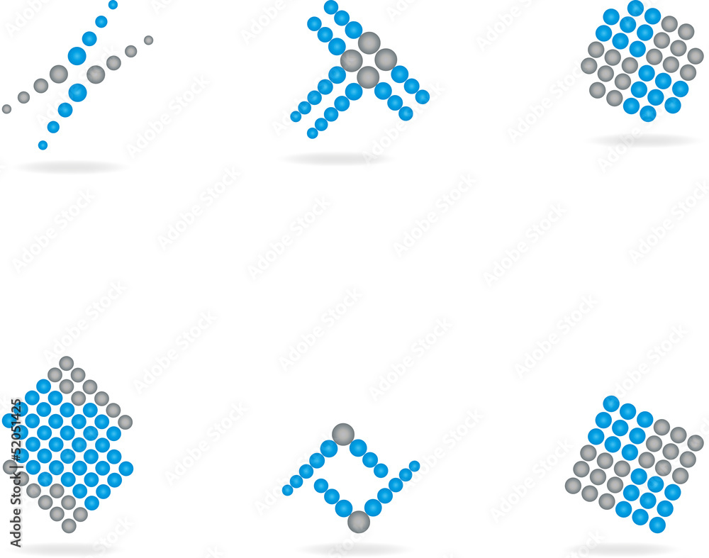 Logo, 3D, Punkte, Symbol, Vektor Stock Vector | Adobe Stock