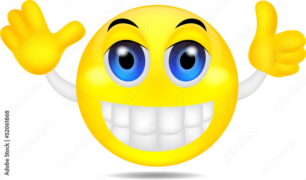 Smiley Waving Goodbye