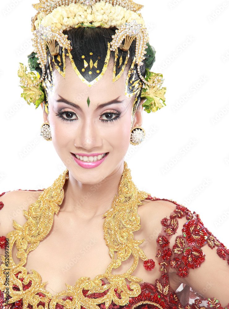 woman traditional wedding dress of java Stock Photo | Adobe Stock