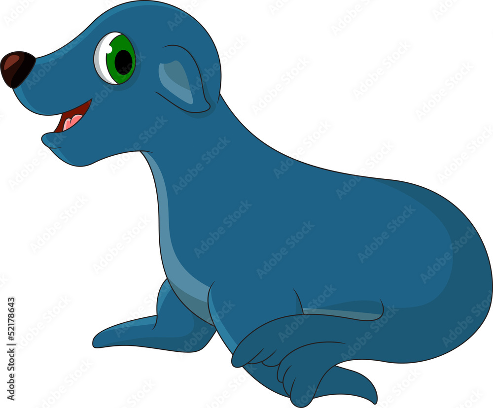 Seal cartoon Stock Vector | Adobe Stock