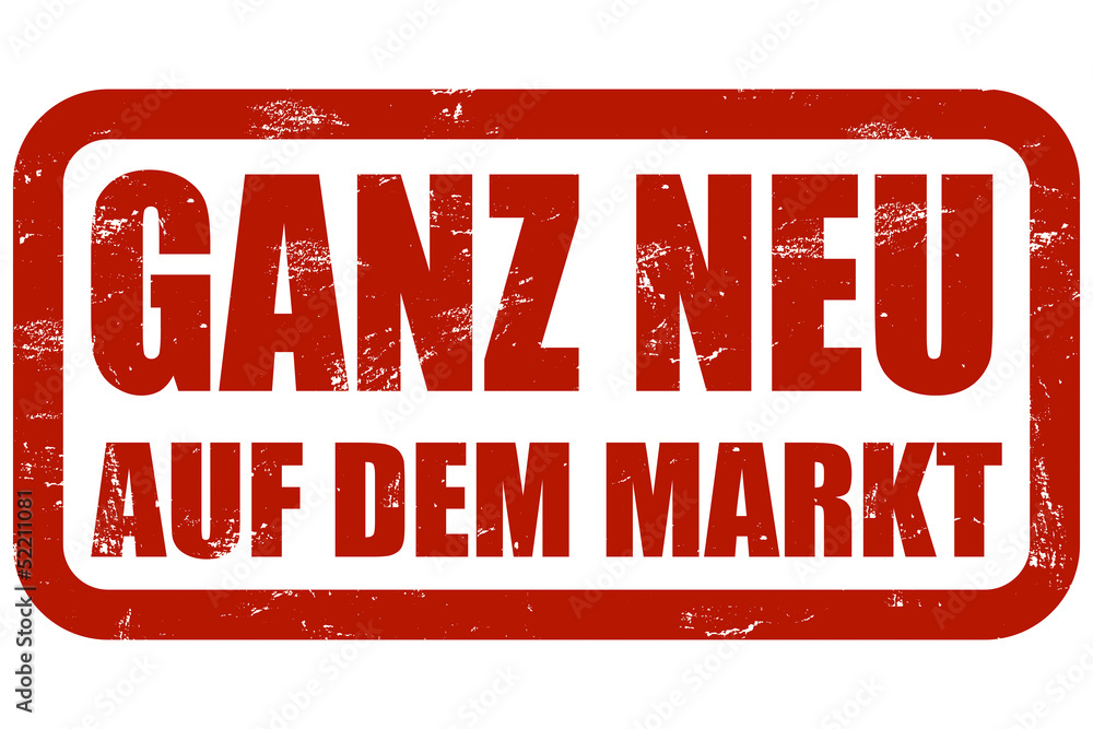 Grunge Stempel rot GANZ NEU AUF DEM MARKT Stock Illustration | Adobe Stock