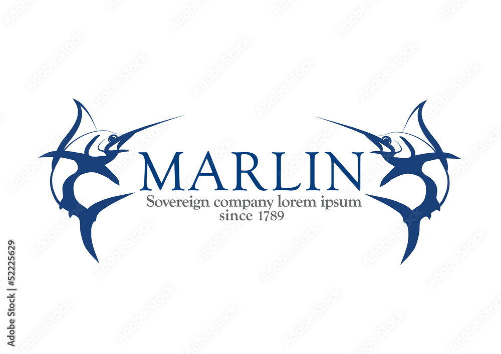 Vetor de Marlin logo, swordfish logotype do Stock | Adobe Stock