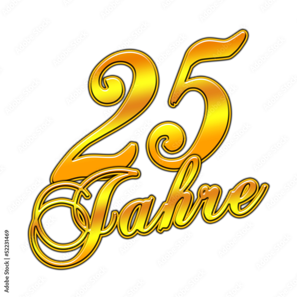 Jubiläumszahl - 25 Jahre Stock-Illustration | Adobe Stock