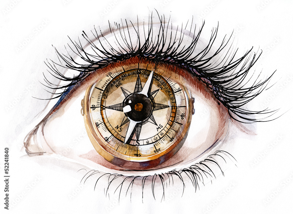 human compass ilustración de Stock | Adobe Stock