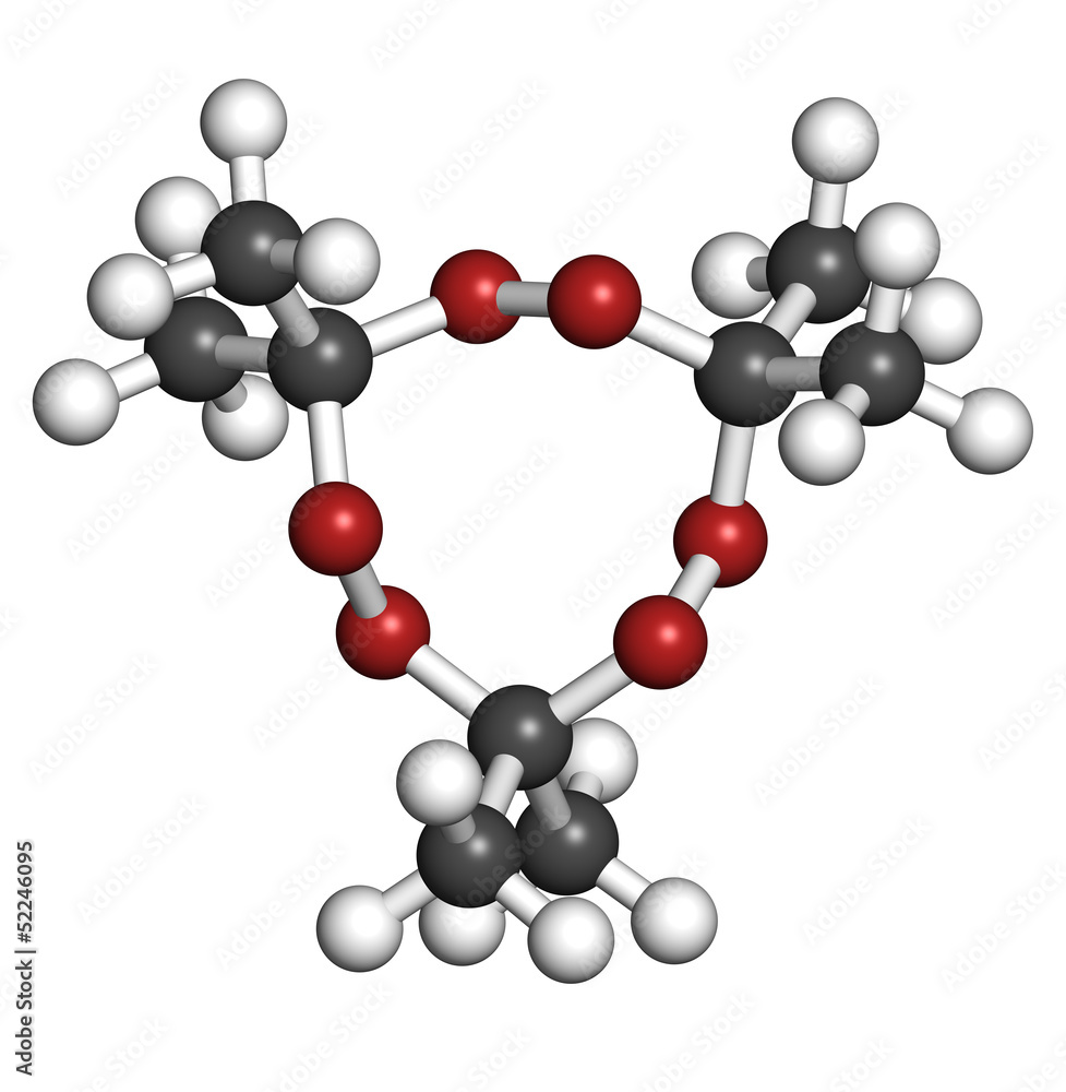 Acetone peroxide (triacetone peroxide, TATP) explosive molecule ...