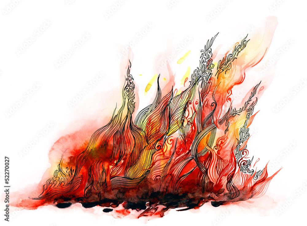 fire flame Stock Illustration | Adobe Stock