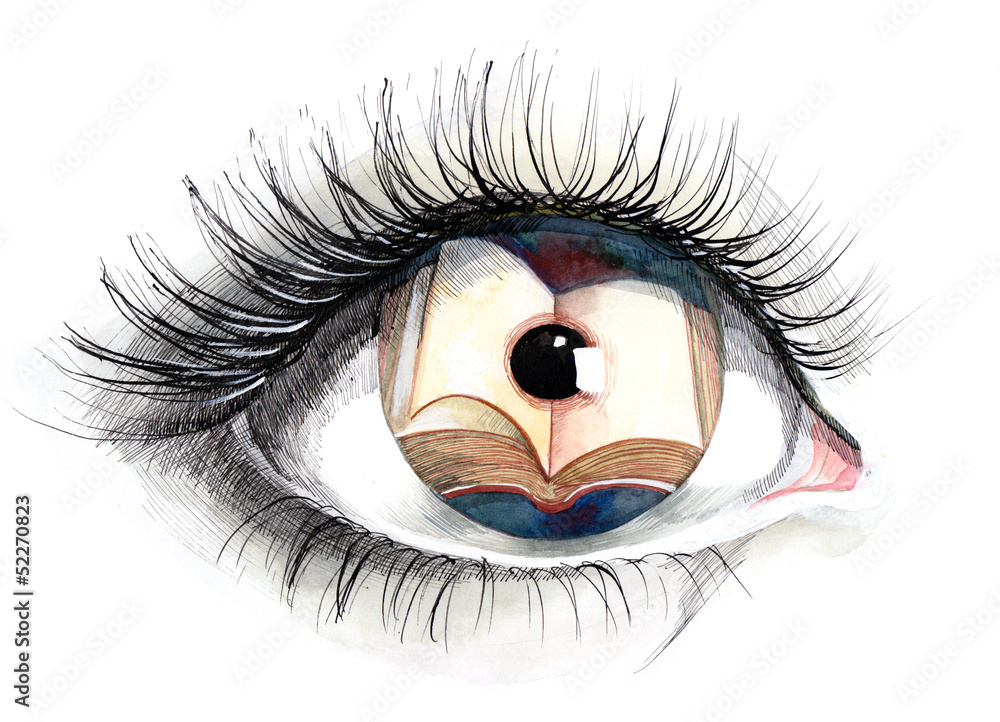 reading eye Stock Illustration | Adobe Stock