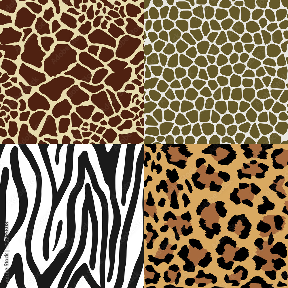 Animal Skin Patterns Stock Vector | Adobe Stock