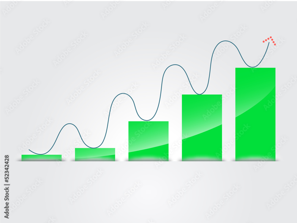 business graph, growth concept, growth chart, histogram Stock Vector ...