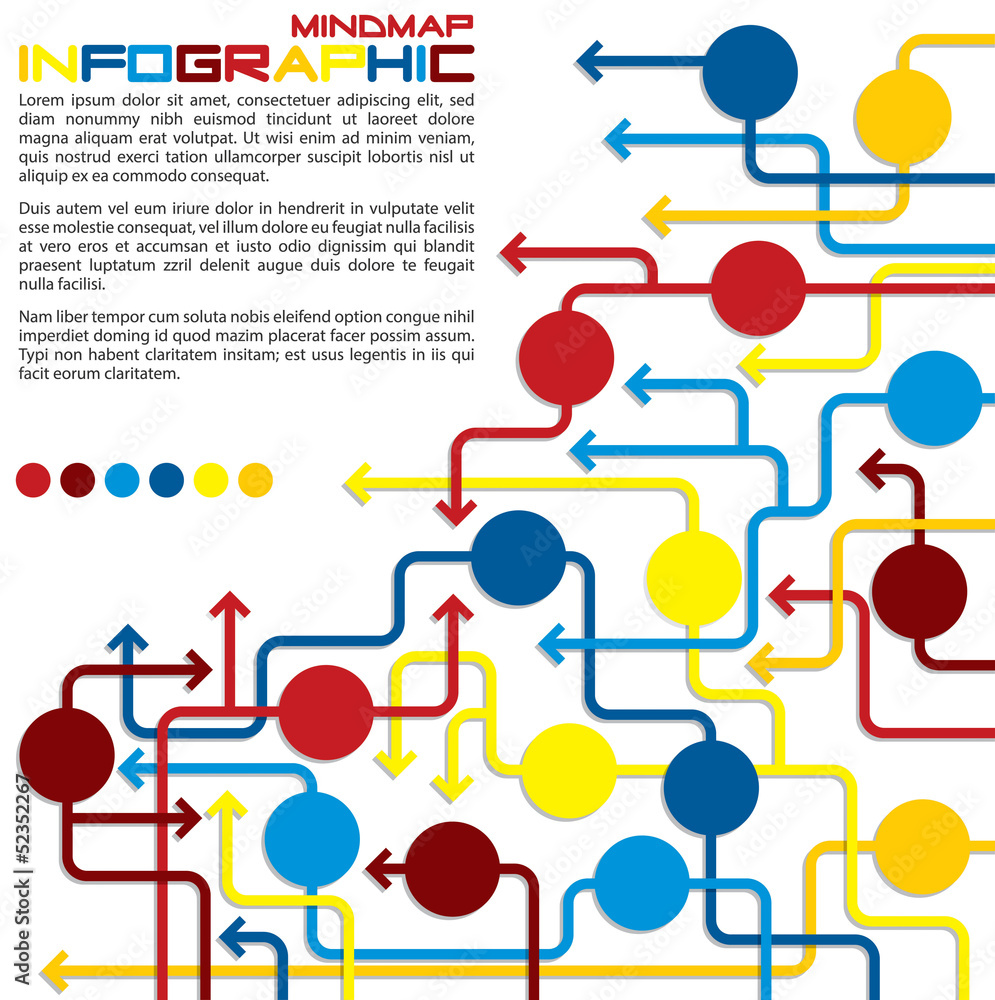 Maze of arrows info graphic/mindmap/flowchart. Stock Vector | Adobe Stock