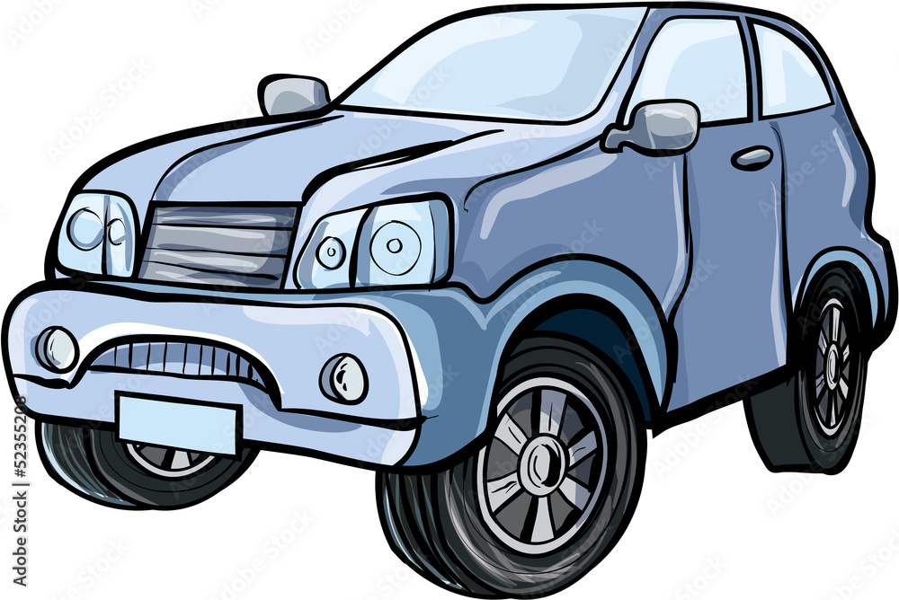 Cartoon illustration of a sport utility vehicle Stock Vector | Adobe Stock