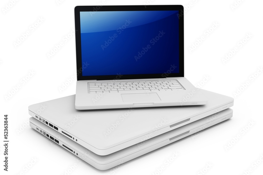 3d stack of Laptops Stock Illustration | Adobe Stock