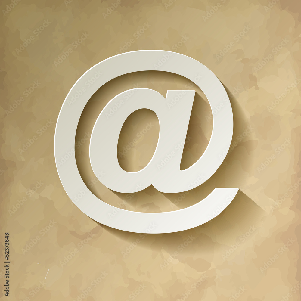 E-Mail Symbol Papier Vintage Stock Vector | Adobe Stock
