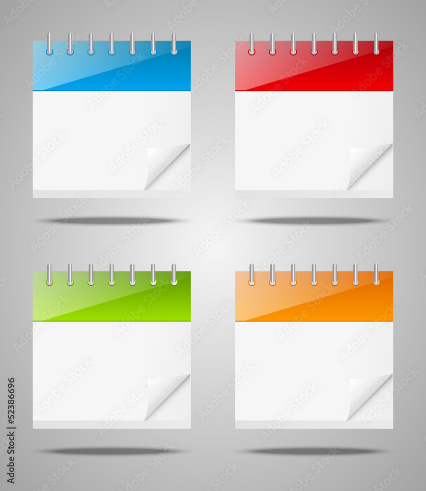 Set of empty calendar icons Stock Vector | Adobe Stock