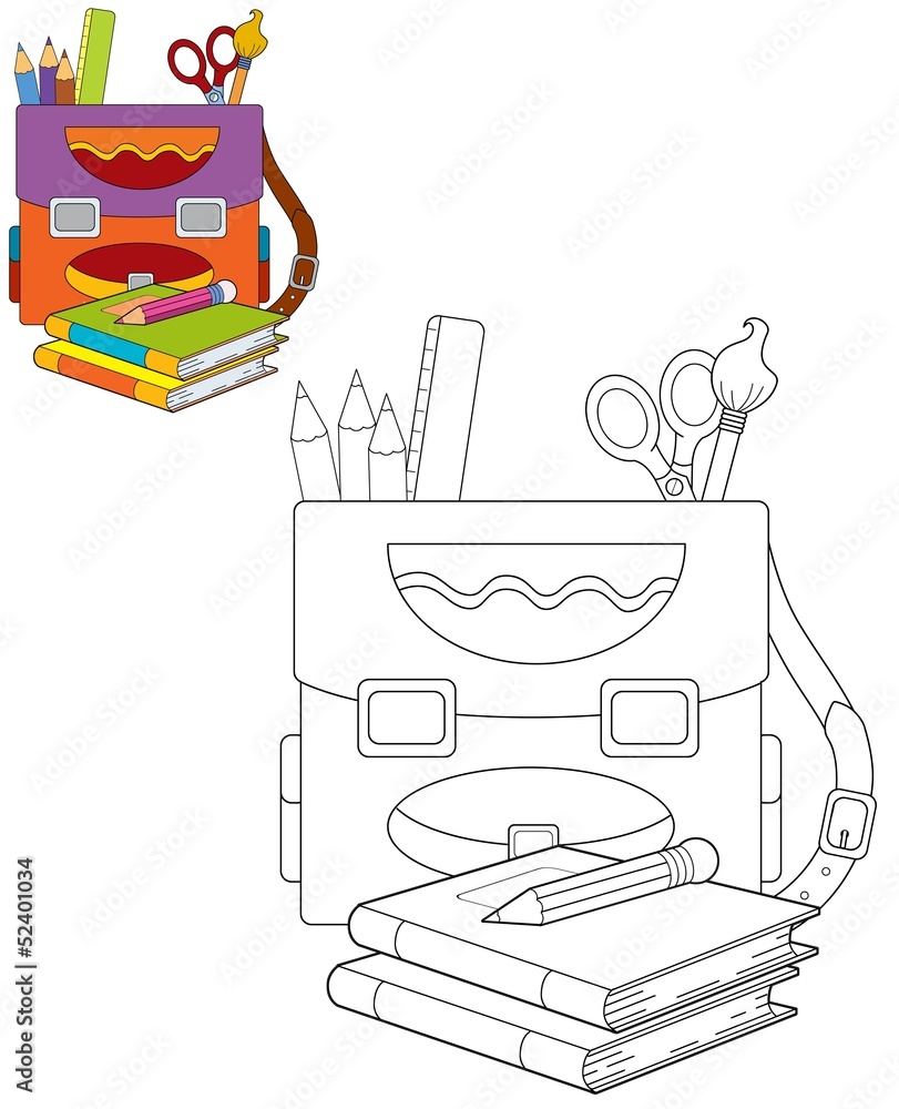 The page with exercises for kids - coloring book Stock Illustration ...