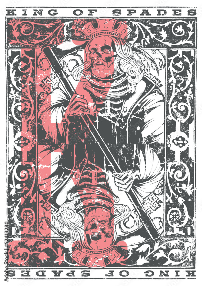 Deadly king of spades Stock Vector | Adobe Stock