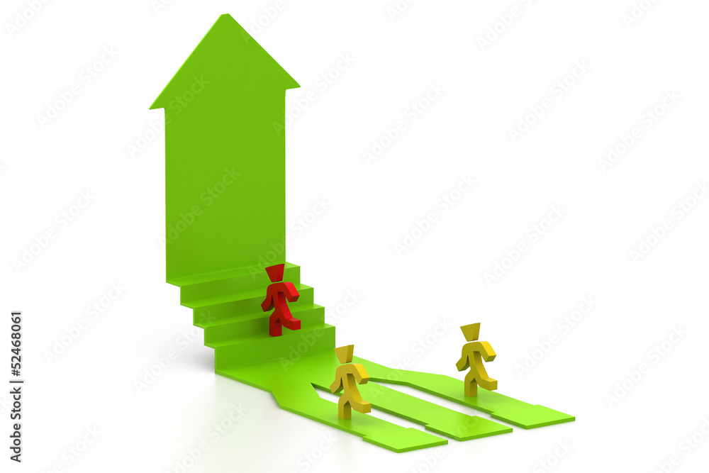 Teamwork Direction. Stock Illustration | Adobe Stock