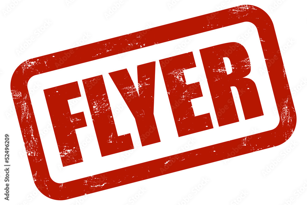 Grunge Stempel rot FLYER Stock Photo | Adobe Stock