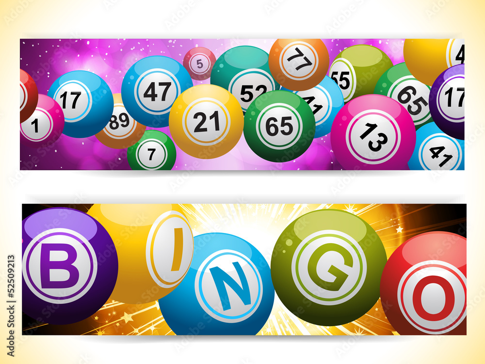 bingo ball banners Stock Vector | Adobe Stock