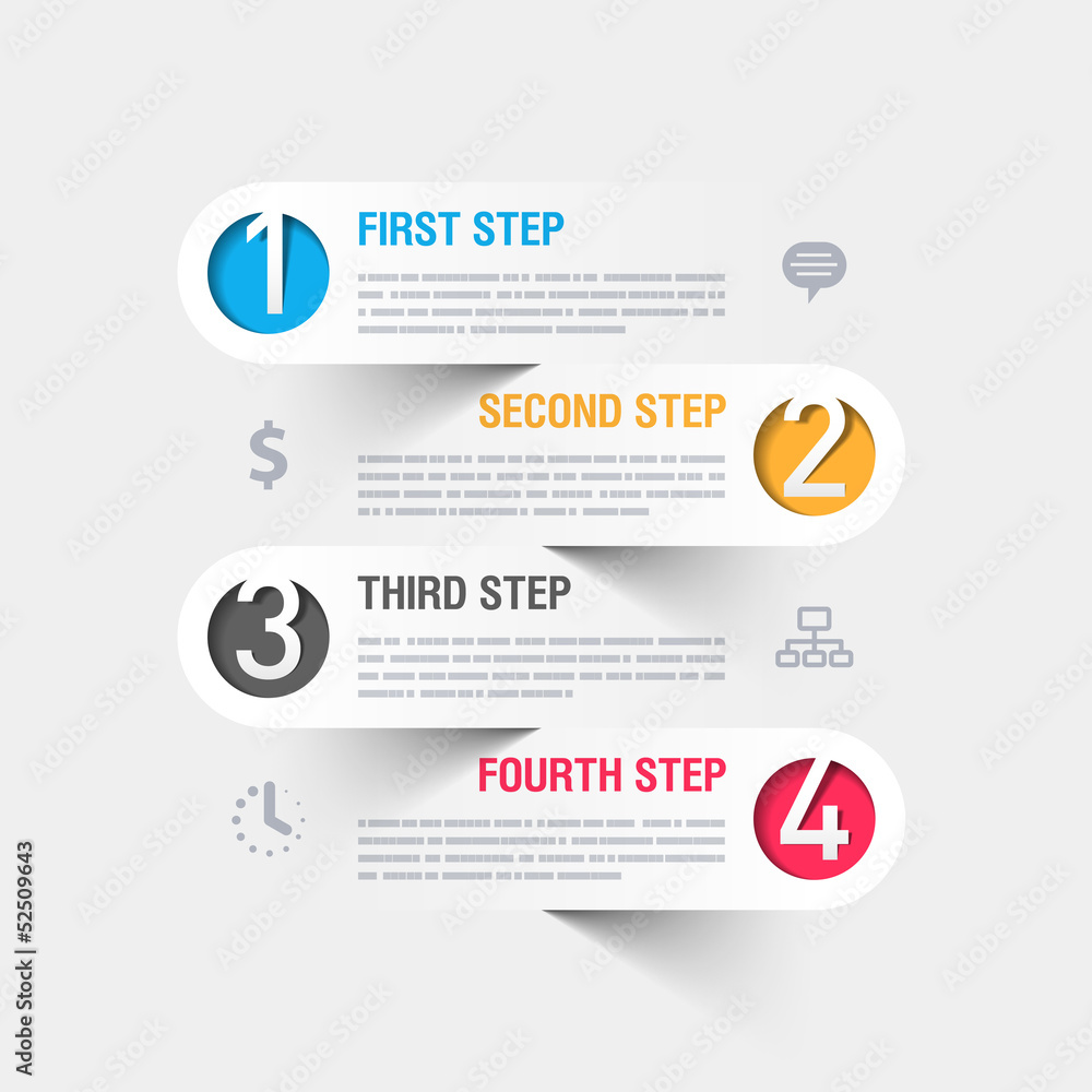 Business steps infographics template Stock Vector | Adobe Stock
