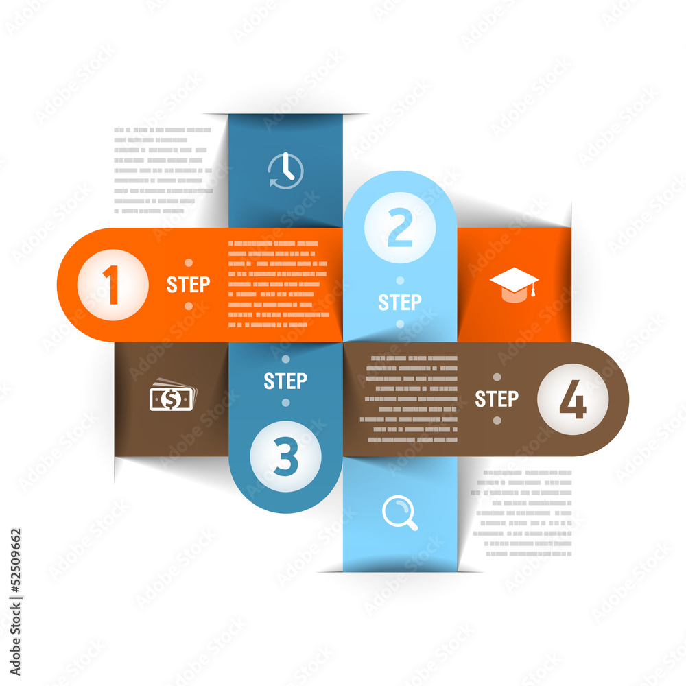 Business steps infographics template Stock Vector | Adobe Stock