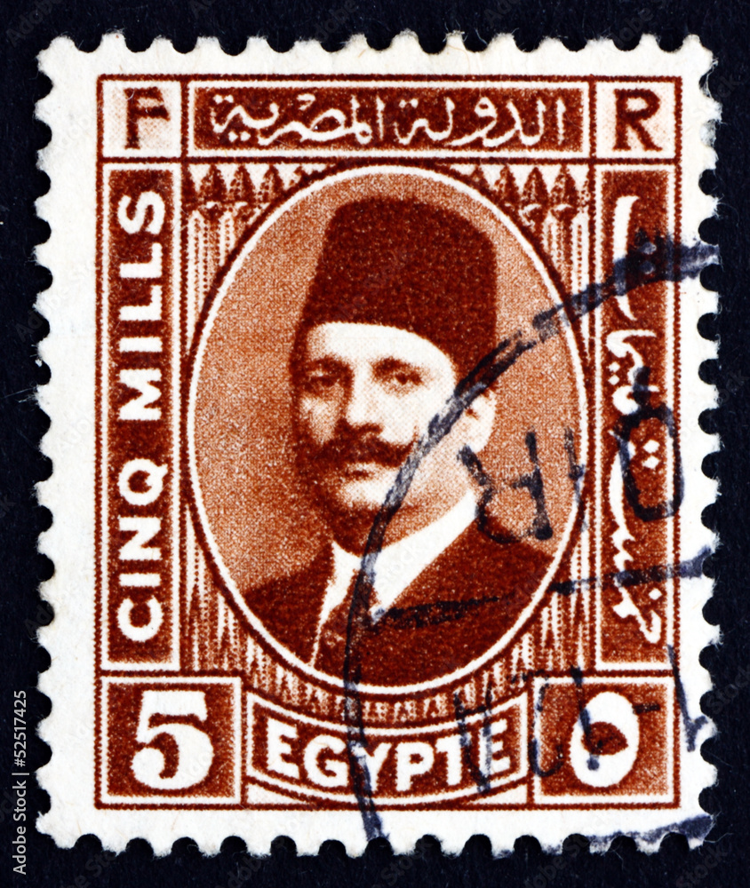 Postage stamp Egypt 1929 King Fuad I of Egypt Stock Photo | Adobe Stock