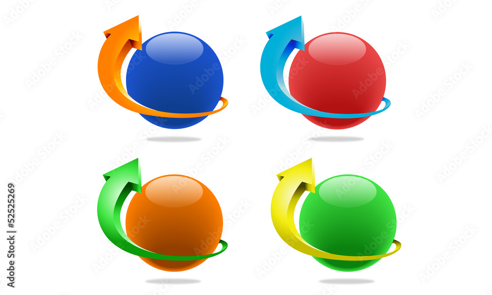 arrow sphere business vector logo Stock Vector | Adobe Stock