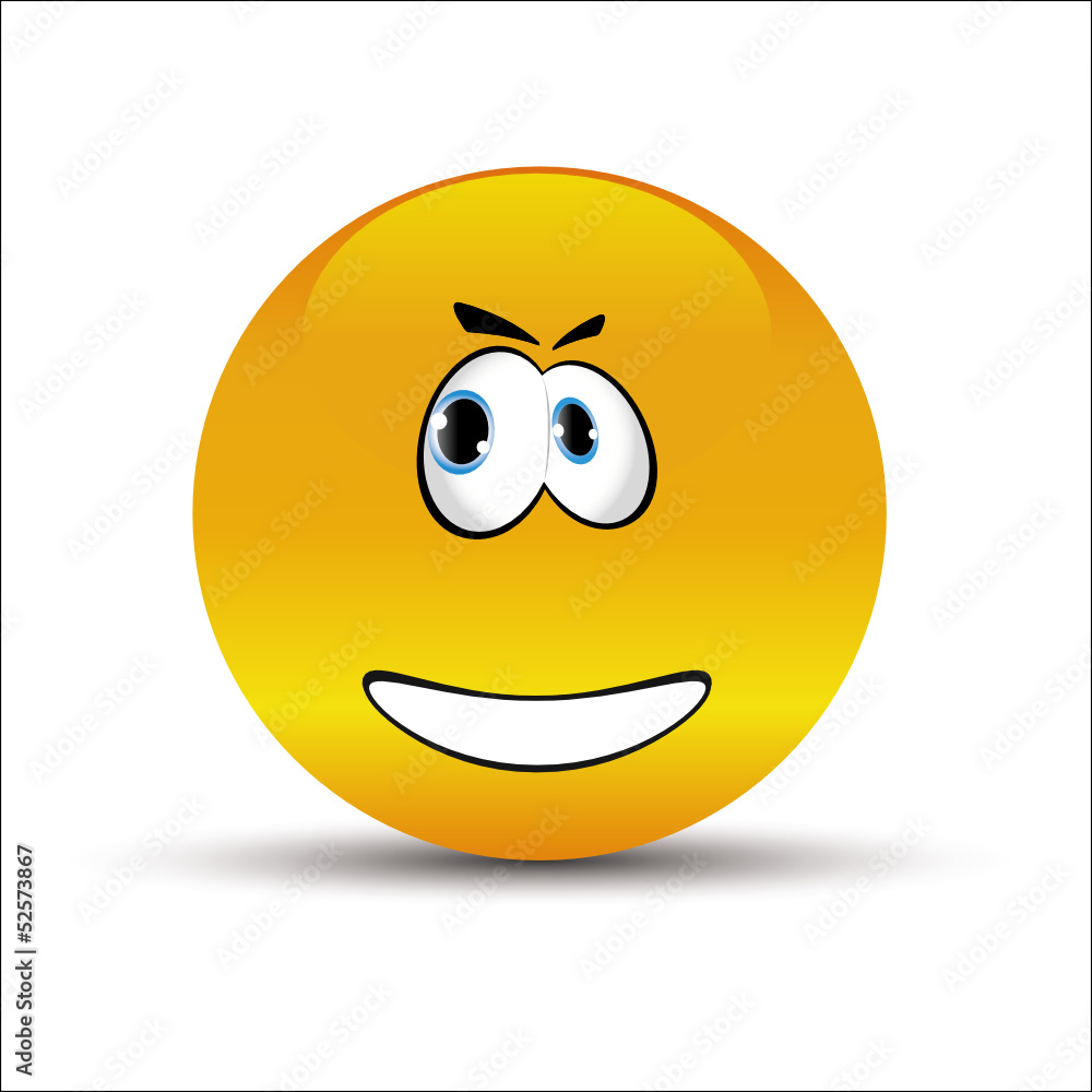 Smiley - regard de côté Stock Vector | Adobe Stock