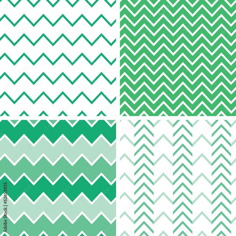 Vector set of four emerald green chevron patterns and Stock Vector ...