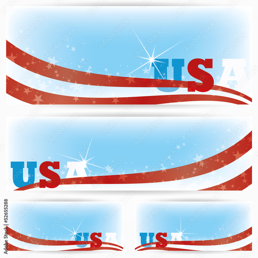 Background banners of USA flags, brochure Stock Vector | Adobe Stock