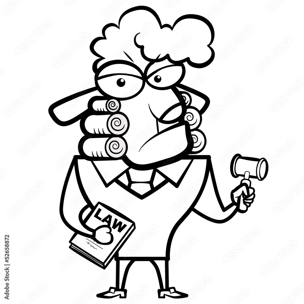 cartoon sheep judge with a gavel and law book Stock Vector | Adobe Stock