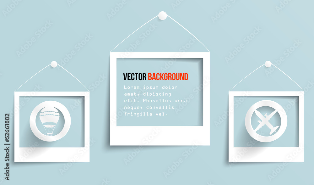 Vector photo frame banner. Vector illustration. Stock Vector | Adobe Stock
