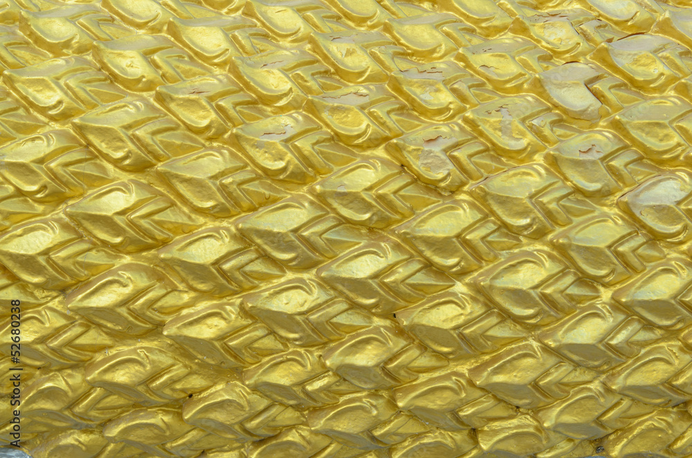 Texture sculpture of Golden Dragon scales Stock Photo | Adobe Stock