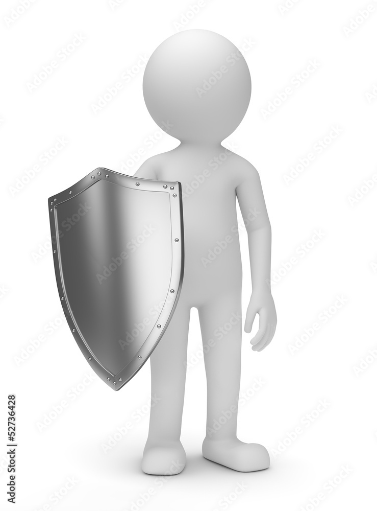 männchen schutzschild Stock-Illustration | Adobe Stock