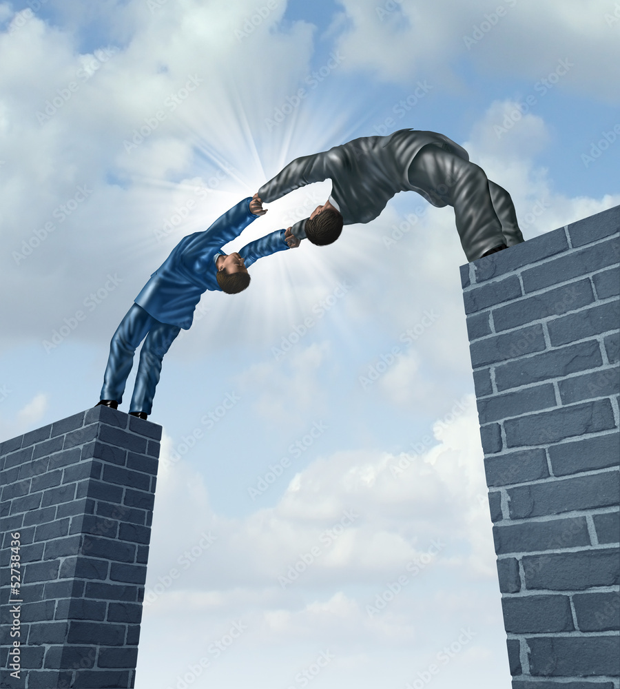 Building A Bridge Stock Illustration | Adobe Stock